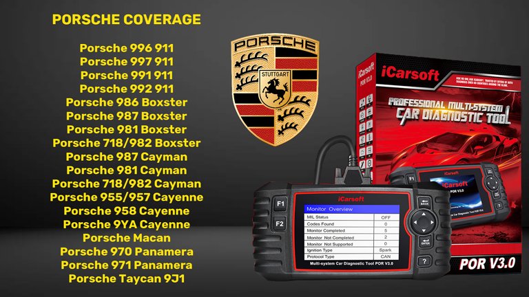 iCarsoft POR V3.0 Enhanced OBD2 Scan Tool for PORSCHE Vehicles