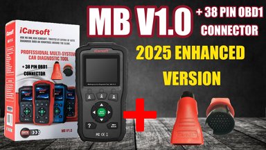 iCarsoft MB V1.0 + OBD1 38 PIN 2025 Enhanced Version OBD2 Scan ...