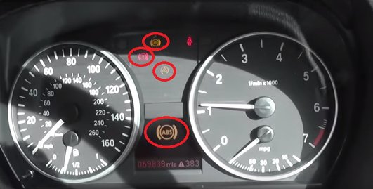 BMW E85 Z4 Car Warning Lights