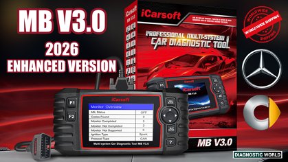 iCarsoft MB V3.0 Enhanced OBD2 Scan Tool for Mercedes, Sprinter & Smart ...